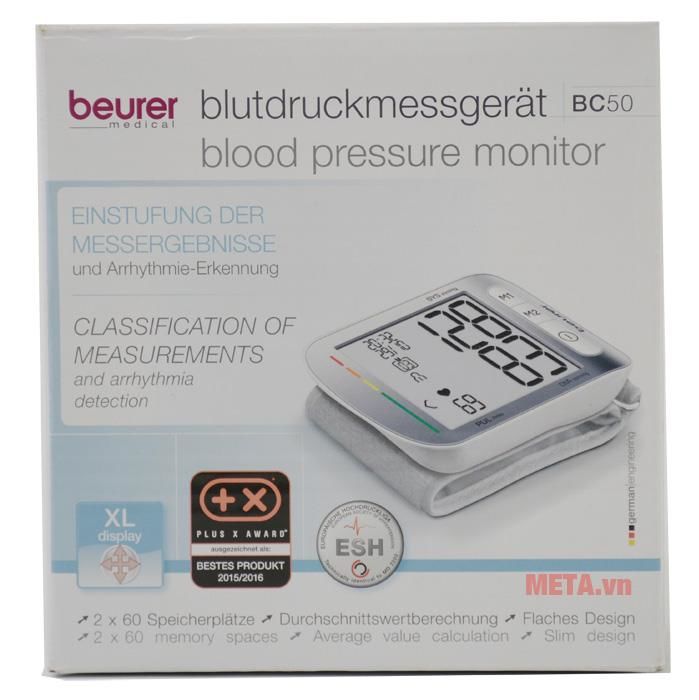 Máy đo huyết áp cổ tay Beurer BC50 - CÔNG TY TNHH THIẾT BỊ Y TẾ CIC CARE